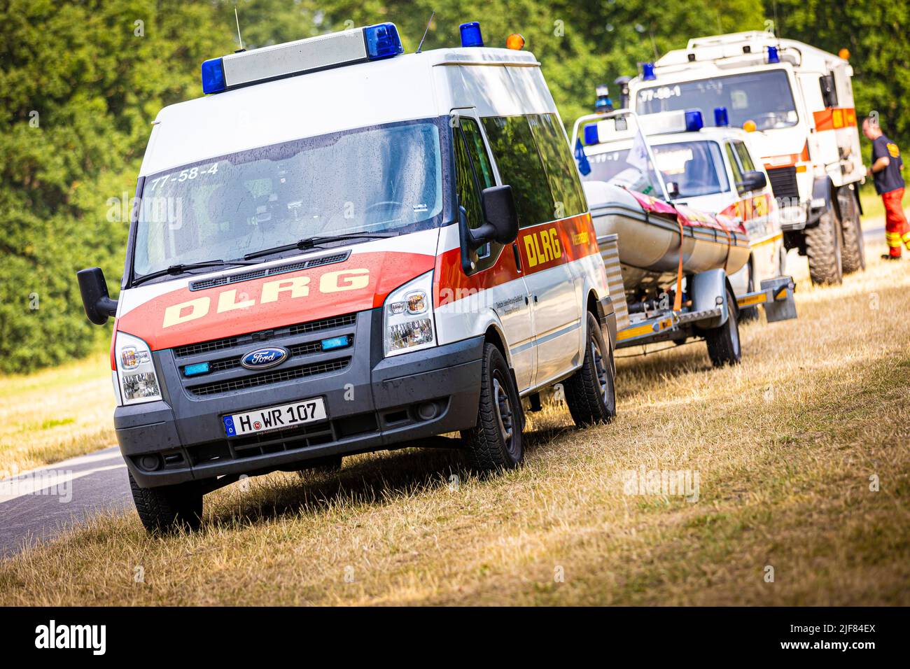 Hanover, Germany. 30th June, 2022. Emergency vehicles of the German ...
