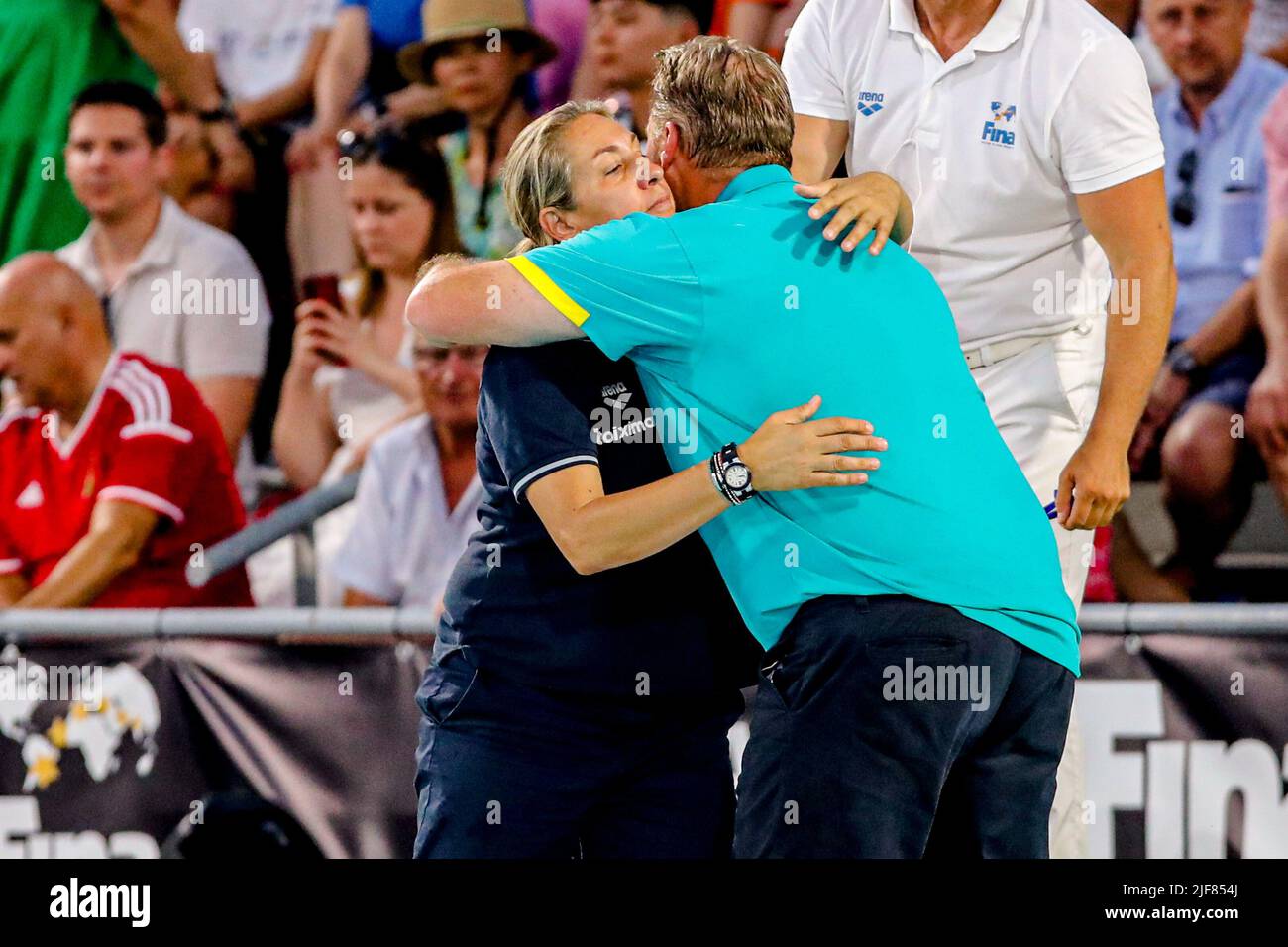 BUDAPEST, HUNGARY - JUNE 30: Head coach Alexia Anna Kammenou of Greece ...