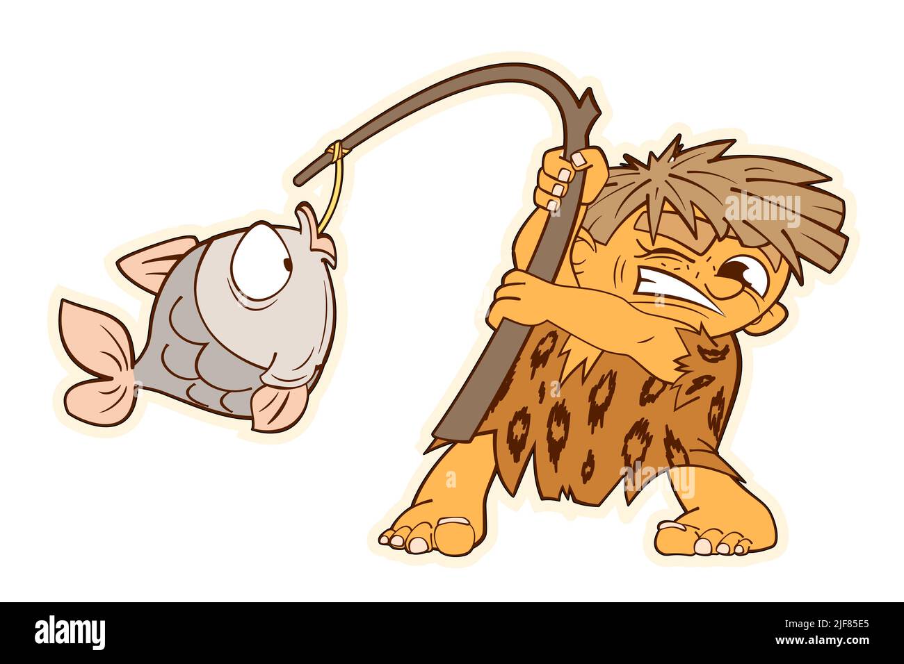 Cavemen hunting dinosaur hi-res stock photography and images - Alamy