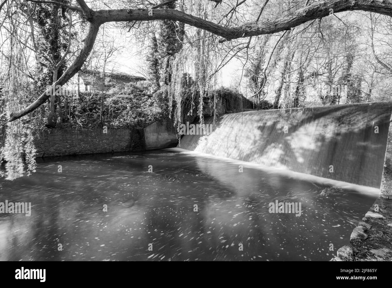 Long expsoure of the the big waterfall on the River Sid flowing into ...