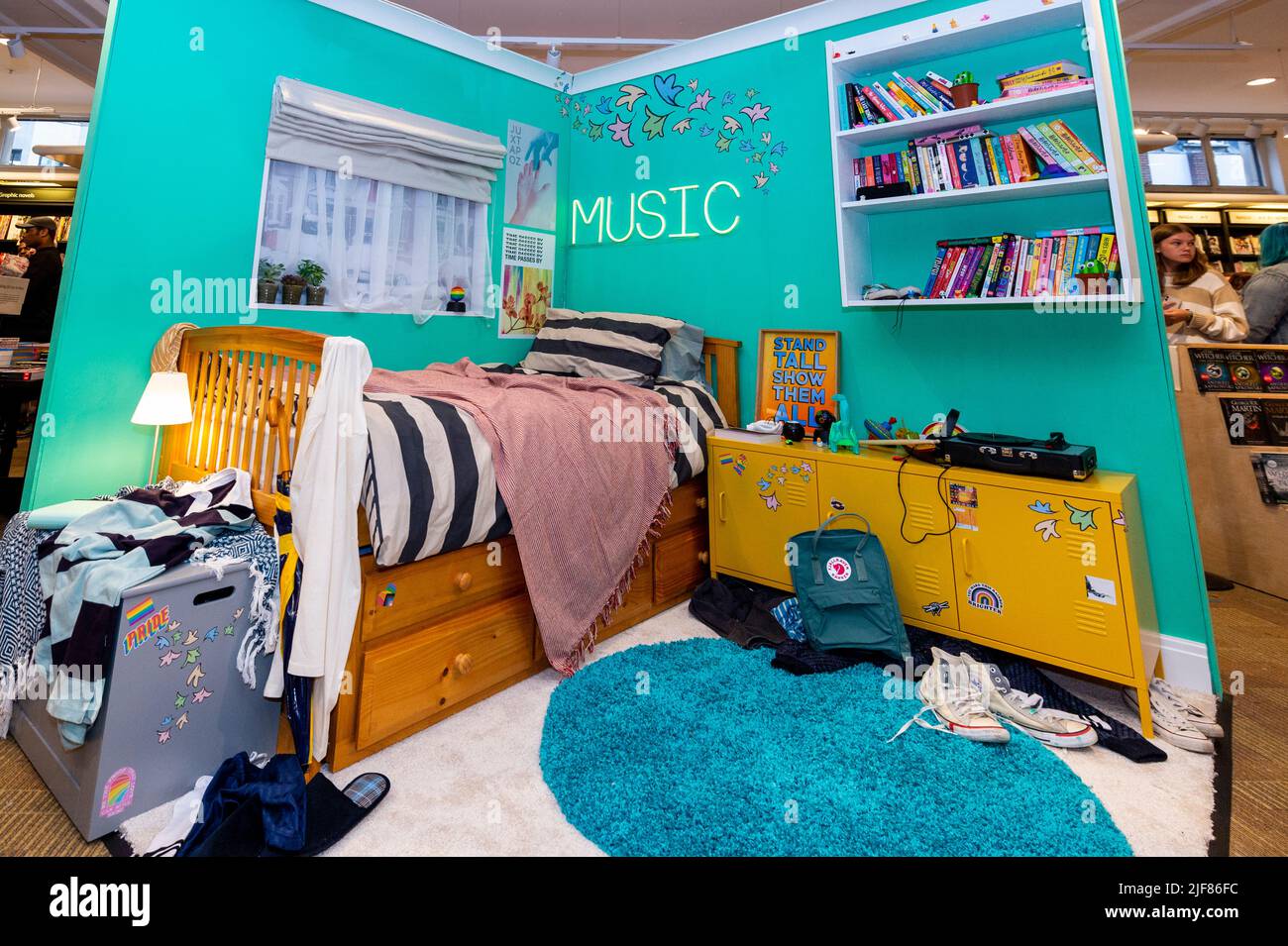 London, UK. 30 June 2022. A pop-up replica of Charlie Spring’s bedroom ...