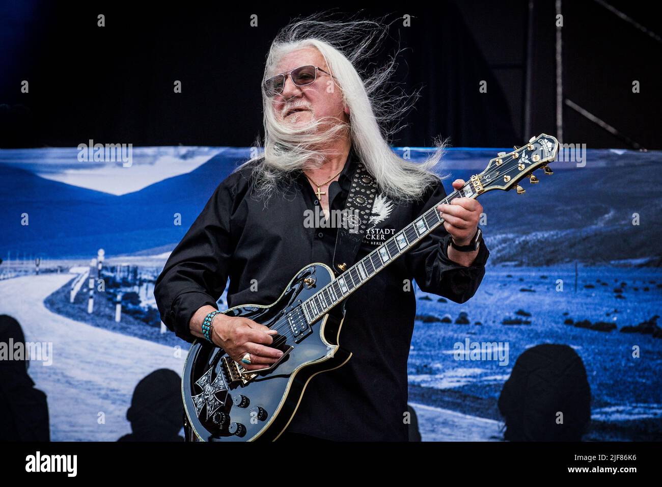 Mick Box of rock band Uriah Heep performing live in 2022 Stock Photo ...