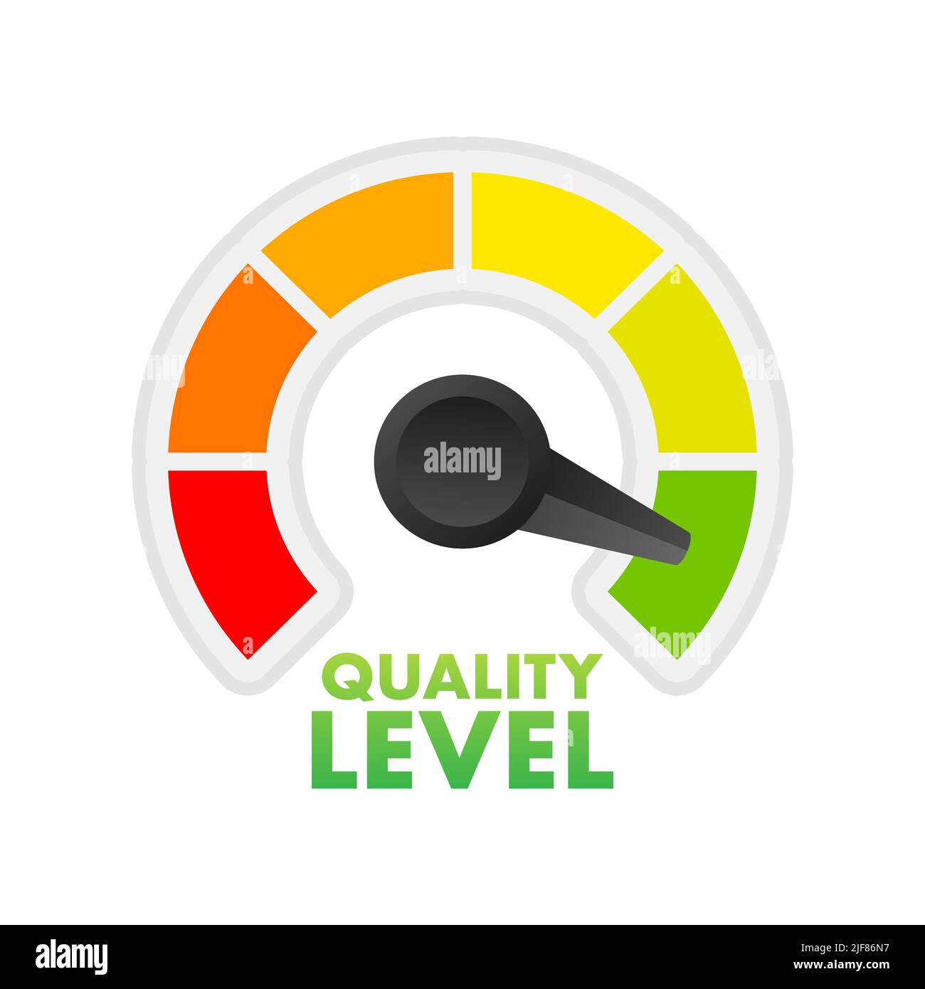 Quality level meter. Satisfied Customers. Customer service. Vector ...