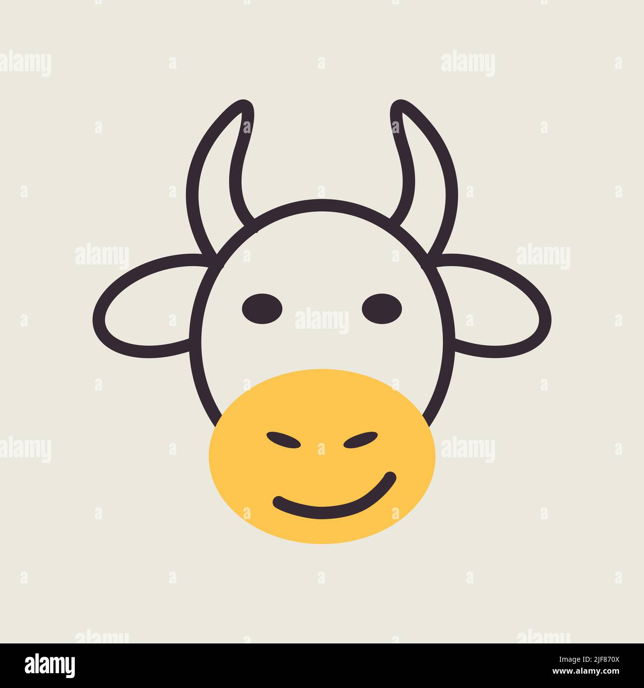Cow icon. Farm animal vector illustration. Agriculture sign. Graph ...