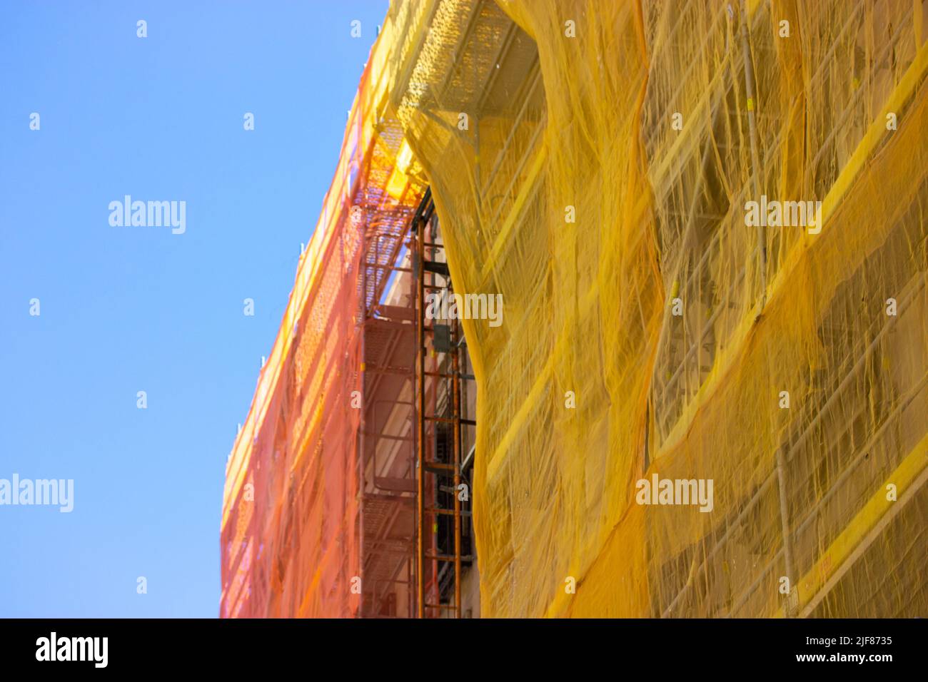 Reconstruction of a historic classical apartment building facade on a ...