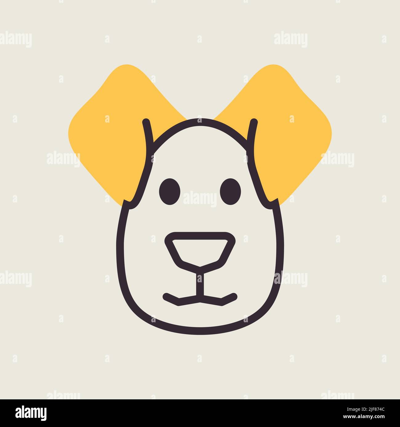 Dog icon. Farm animal vector illustration. Agriculture sign. Graph ...