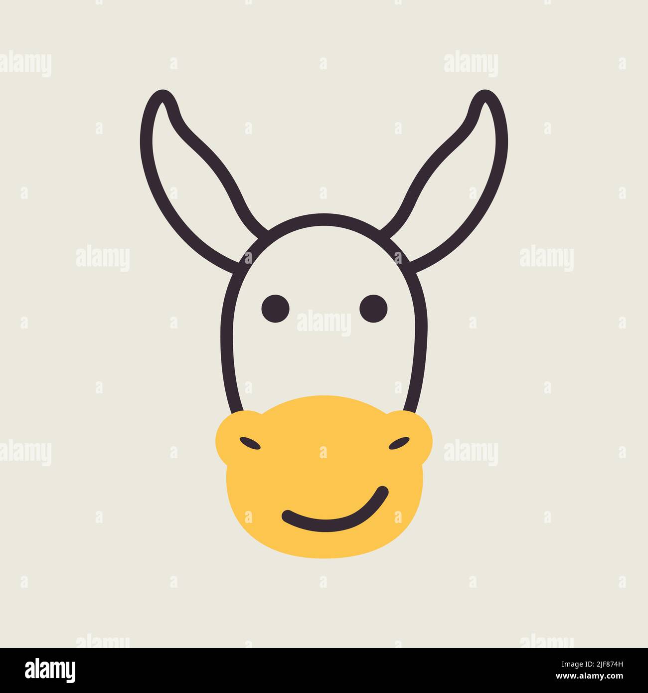 Donkey icon. Farm animal vector illustration. Agriculture sign. Graph ...