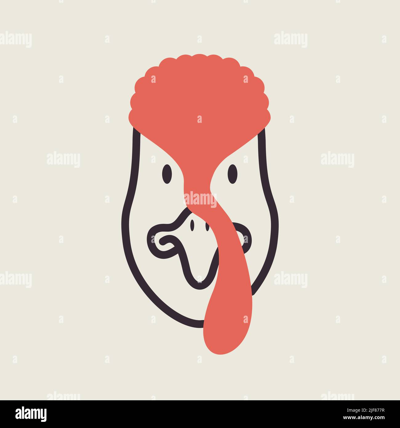 Turkey icon. Farm animal vector illustration. Agriculture sign. Graph ...