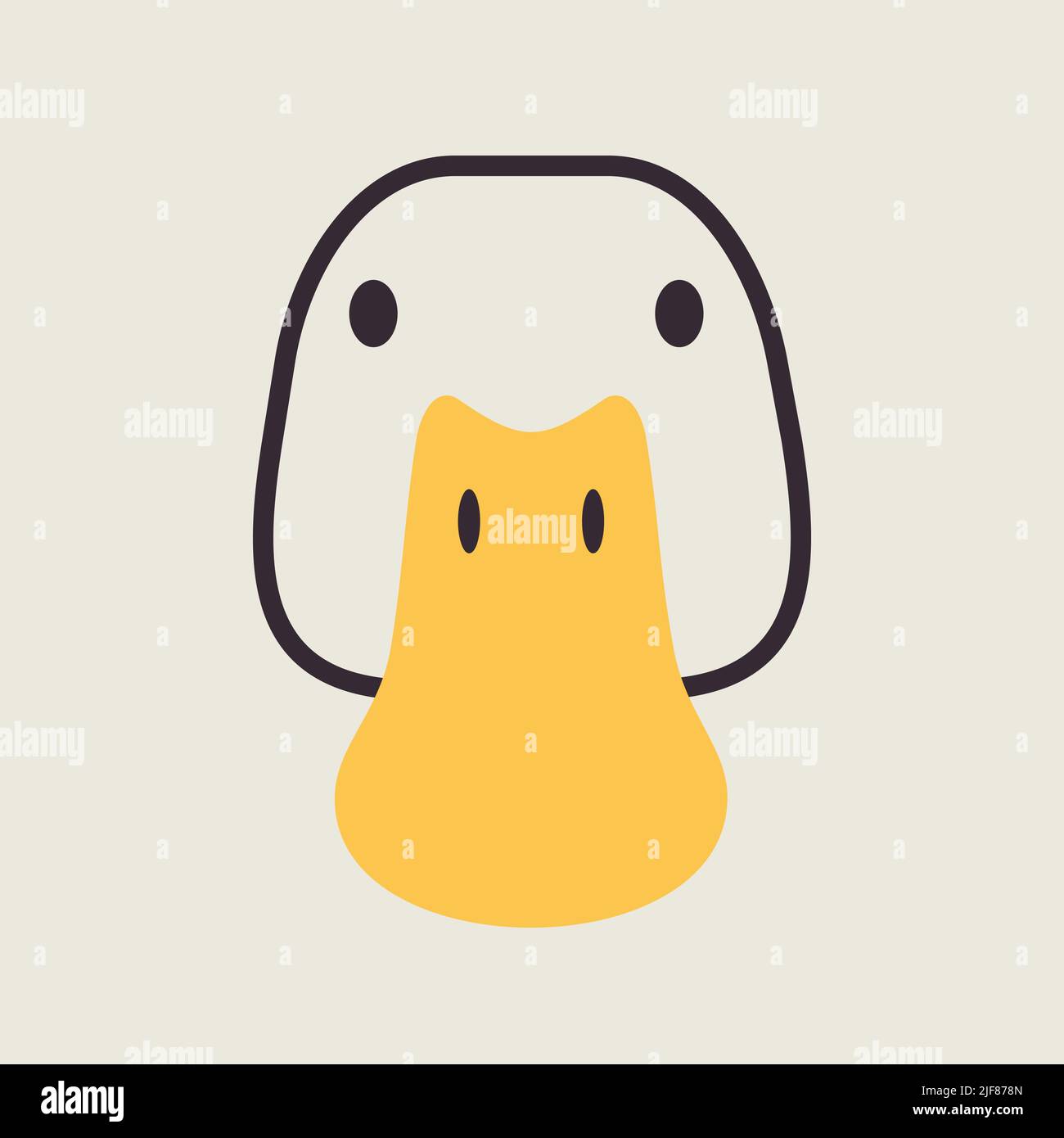 Duck icon. Farm animal vector illustration. Agriculture sign. Graph ...