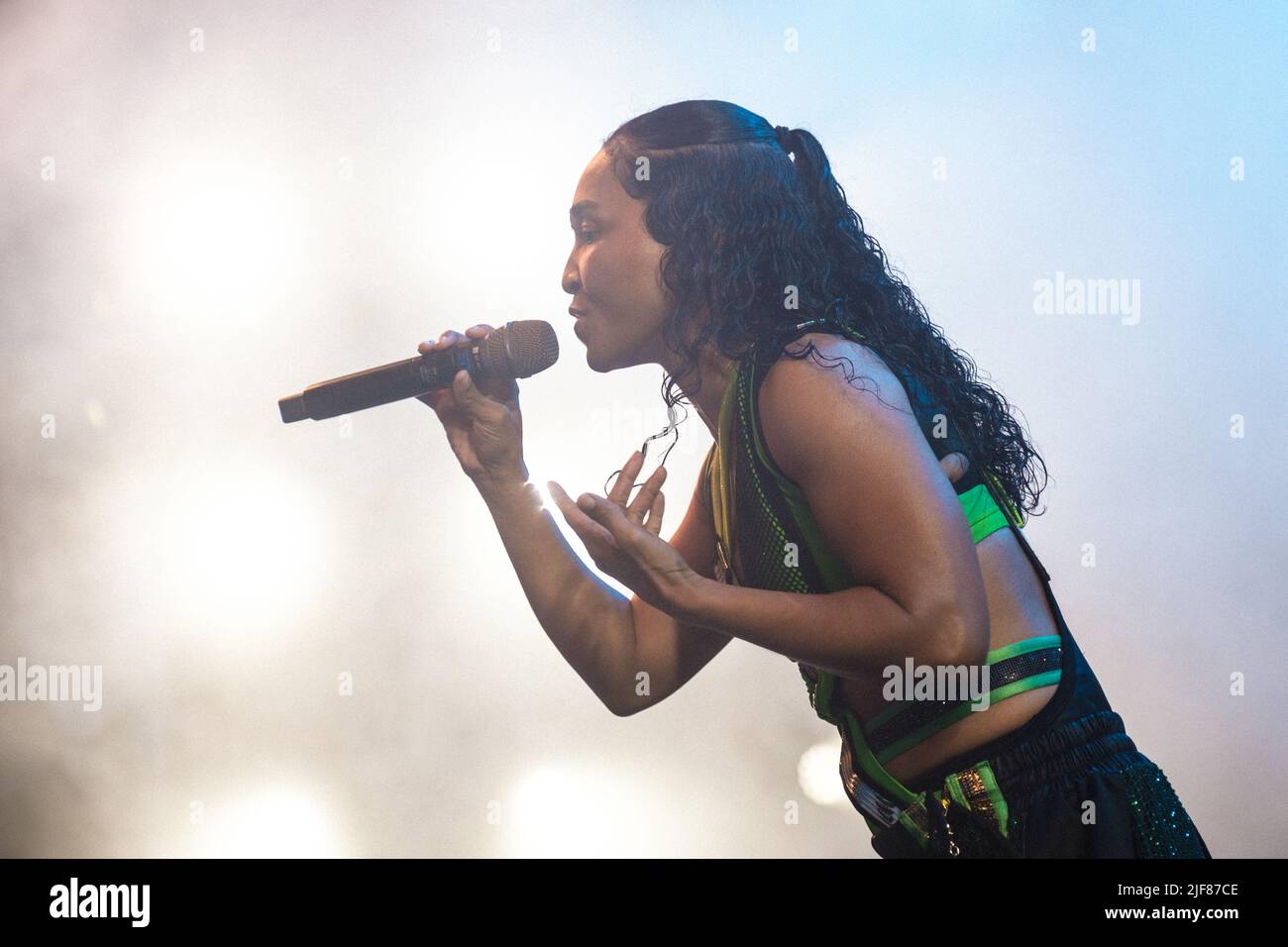Roskilde, Denmark. 30th June, 2022. The American R&B group TLC performs ...
