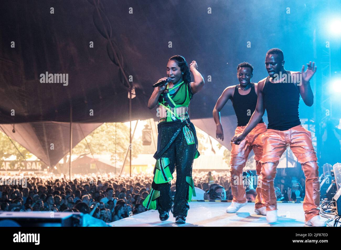 Roskilde, Denmark. 30th June, 2022. The American R&B group TLC performs ...