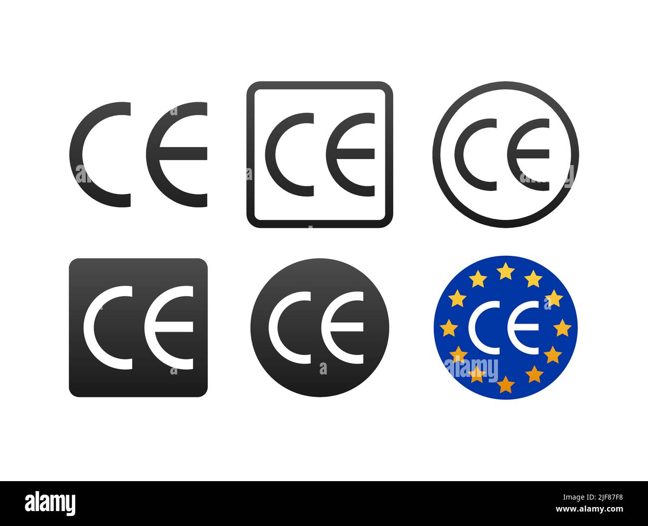 CE mark Certification, Conformite Europeenne. Vector stock illustration ...
