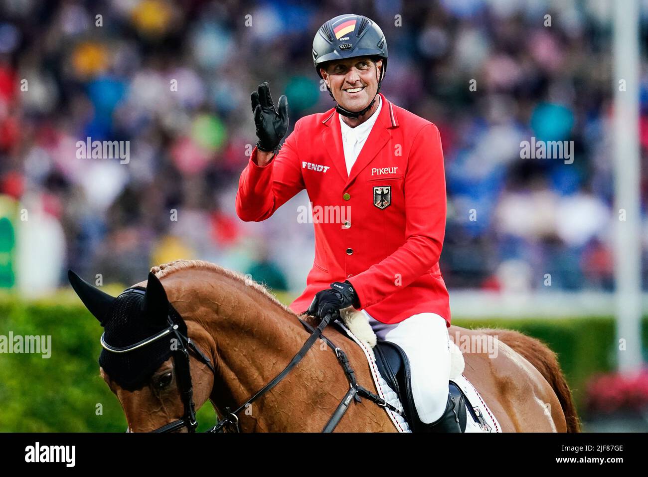 Aachen, Germany. 30th June, 2022. Equestrian sport, show jumping, CHIO, Nations Cup: German show ...