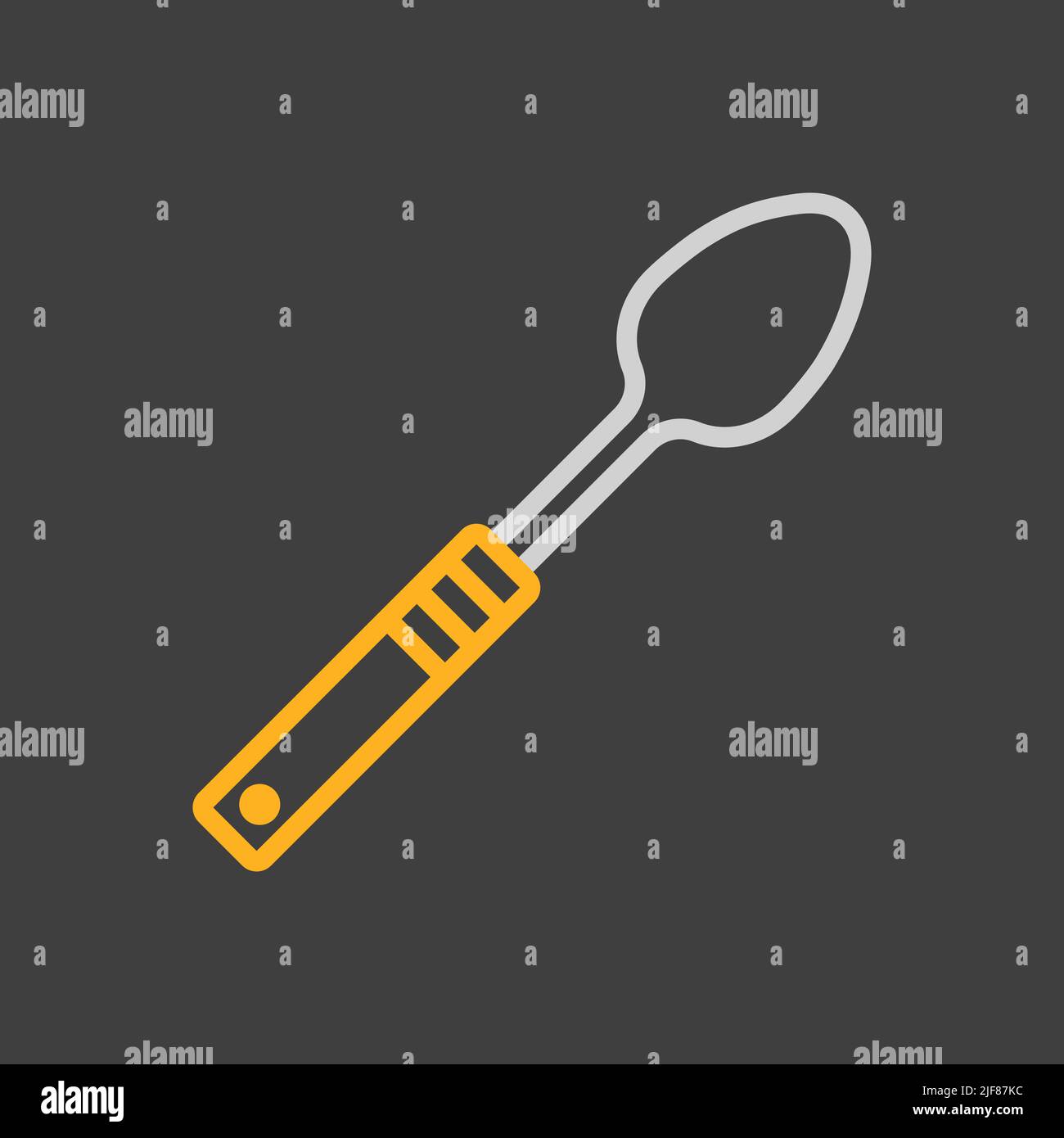 Large spoon vector icon. Kitchen appliances. Graph symbol for cooking ...