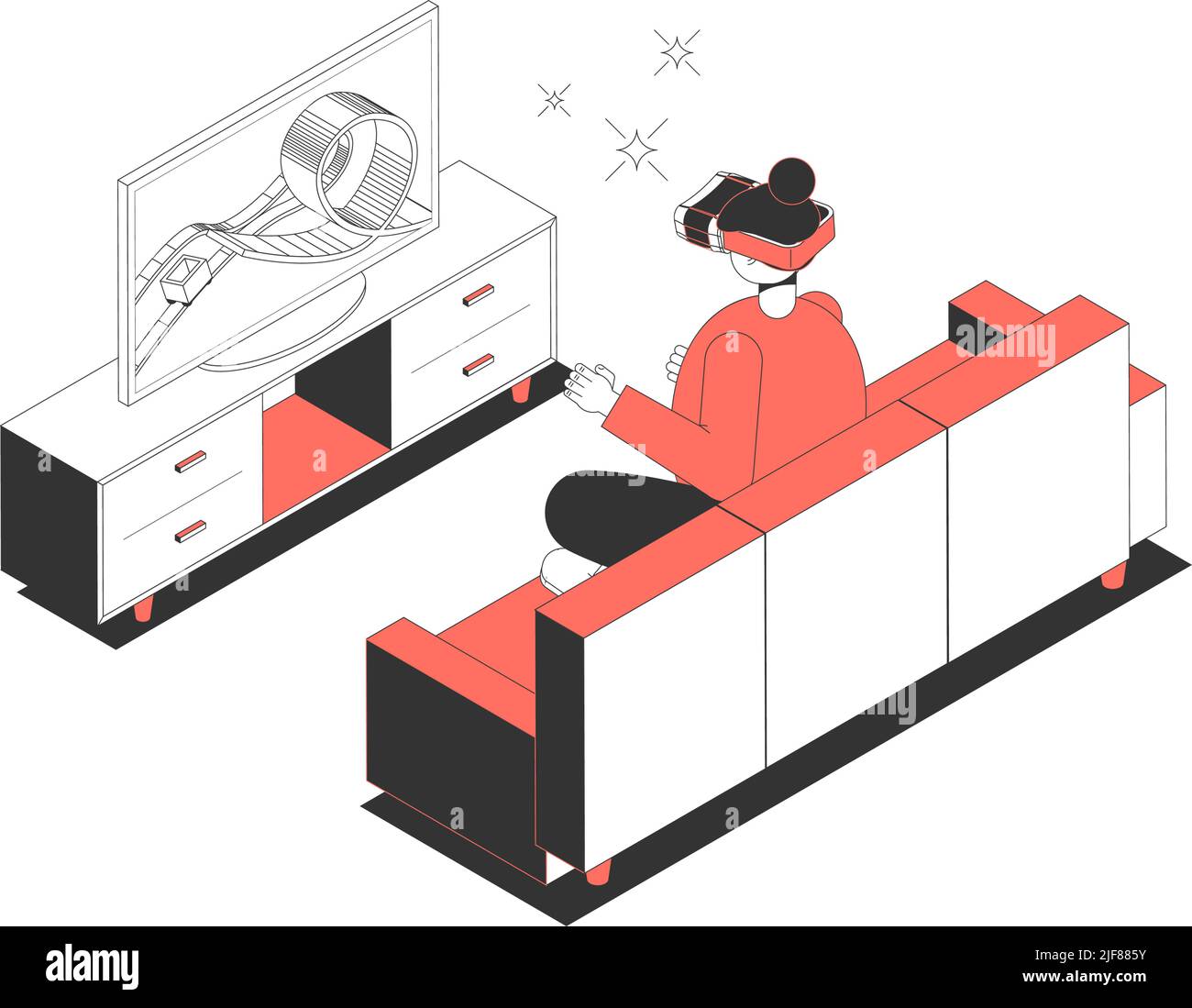 Playing video game on tv Cut Out Stock Images & Pictures - Alamy