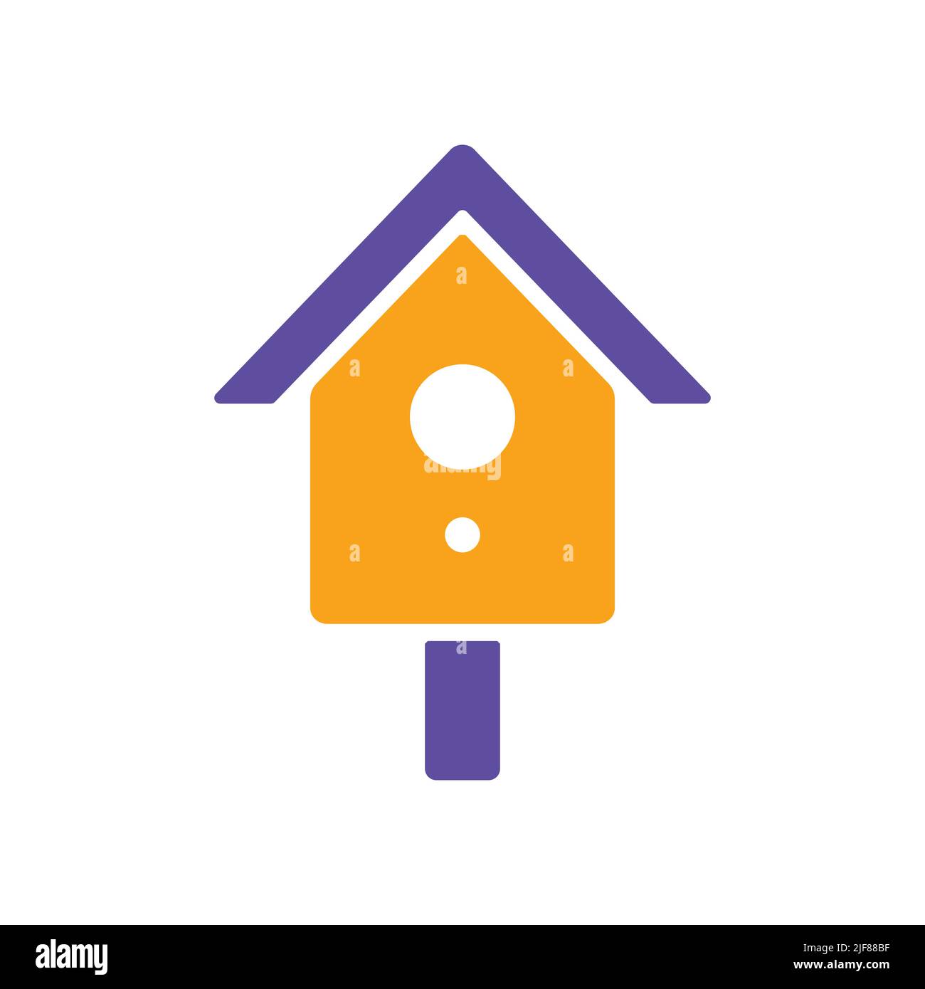 Nesting box or birds house vector icon. Graph symbol for pet and ...