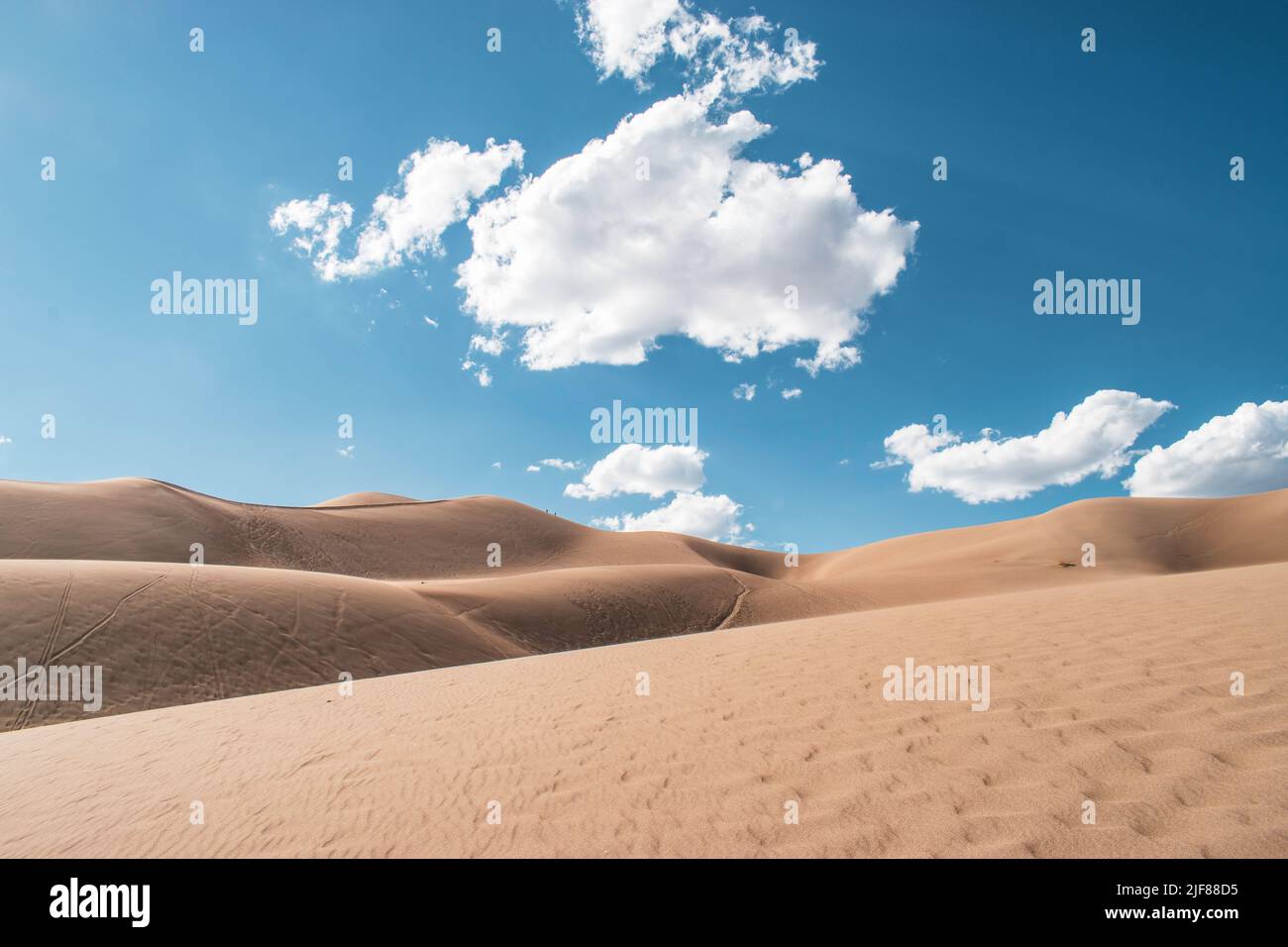 Hiking through sand dunes in the summer Stock Photo - Alamy