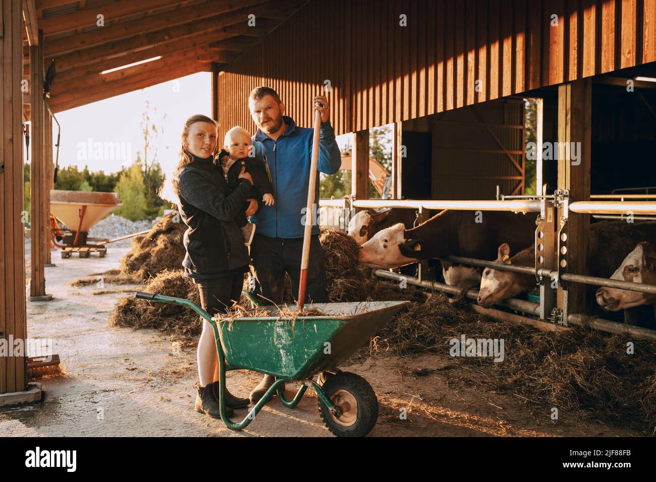 Father son mother farm working hi-res stock photography and images - Alamy