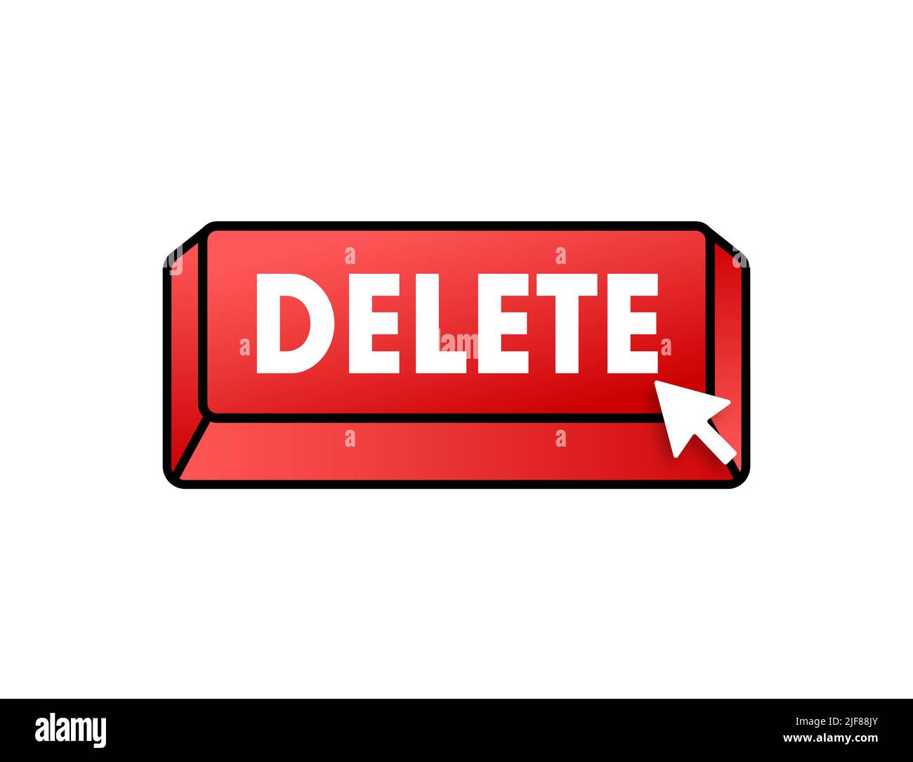 Delete button and Cursor Clicks. Trash can. Vector stock illustration ...