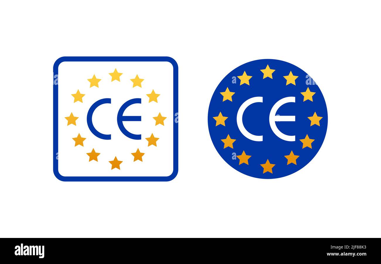 CE mark Certification, Conformite Europeenne. Vector stock illustration ...