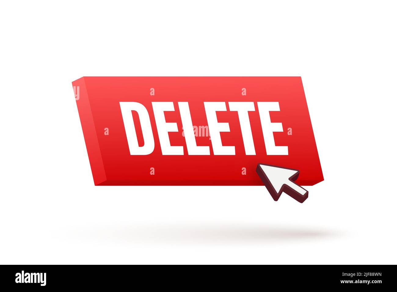 Hand cursor delete button hi-res stock photography and images - Alamy
