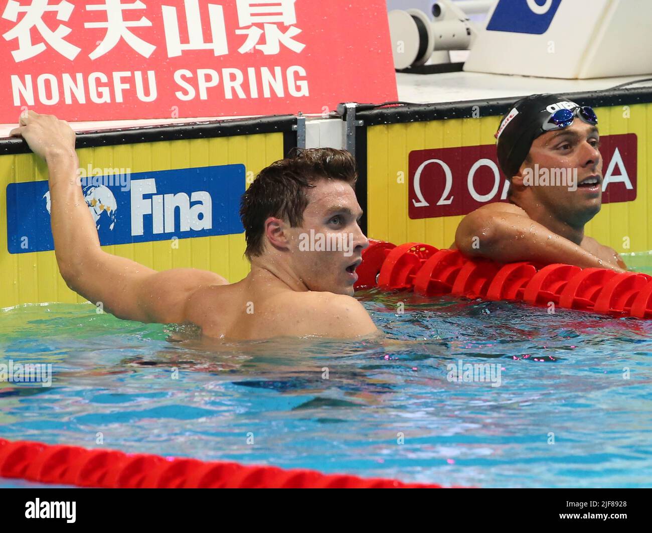 Bobby Fink of USA and Gregorio Paltrinieri of Italy Finale 800 M ...