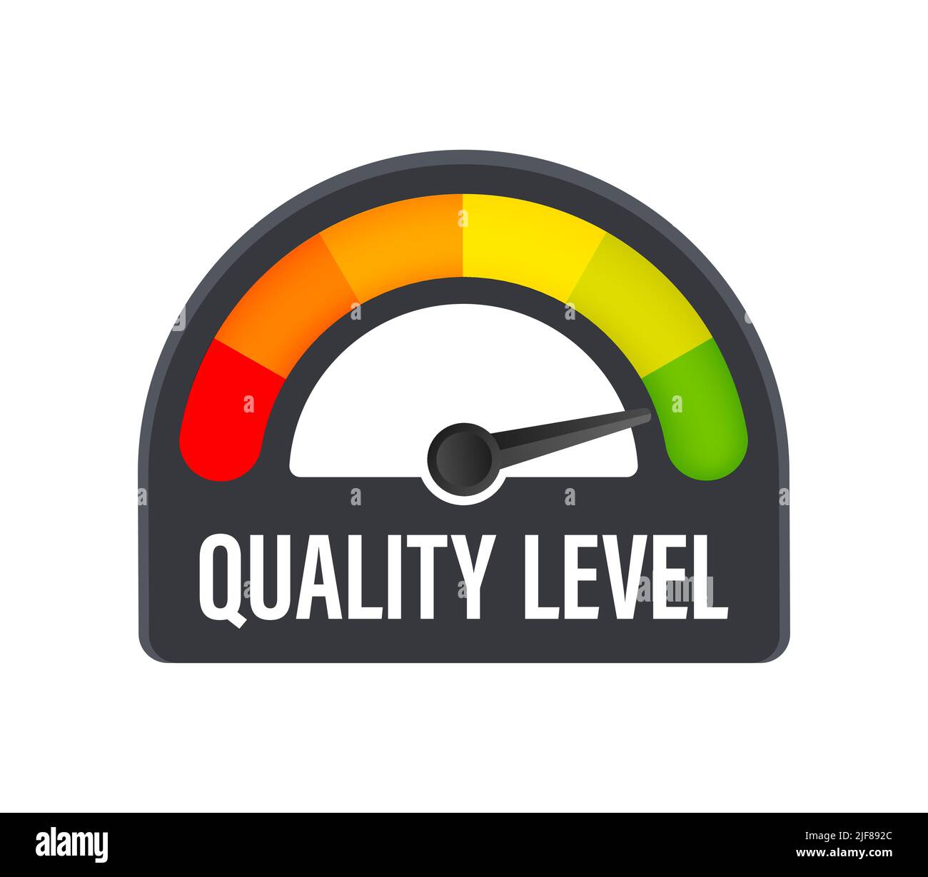 PrintQuality level meter. Satisfied Customers. Customer service. Vector ...