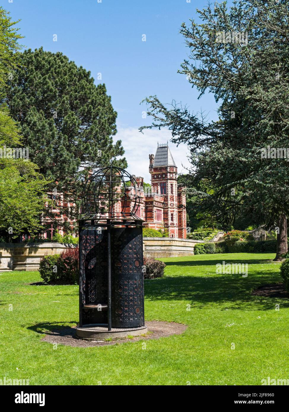 Saltwell Towers gothic mansion at Saltwell Park, Gateshead, UK with ...