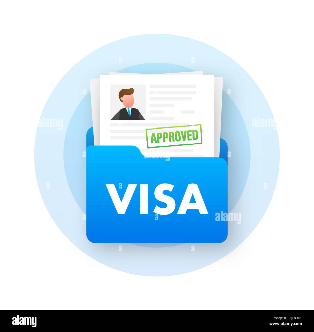 Clipboard with visa application. Travel approval. Immigration visa ...
