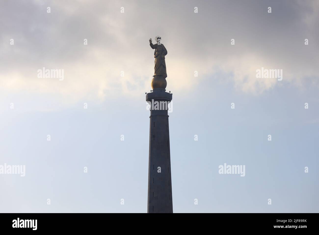 Messina, Sicily (Italy): view of the port of Messina entrance with the ...