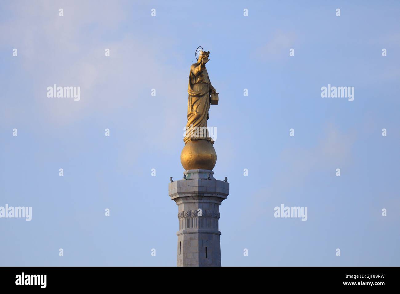 Messina, Sicily (Italy): view of the port of Messina entrance with the ...