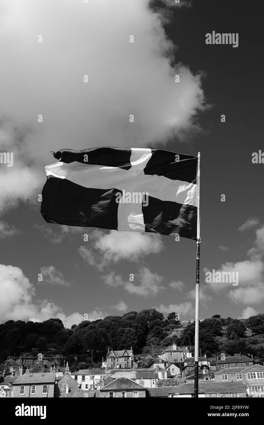 Flag cornish cornwall Black and White Stock Photos & Images - Alamy