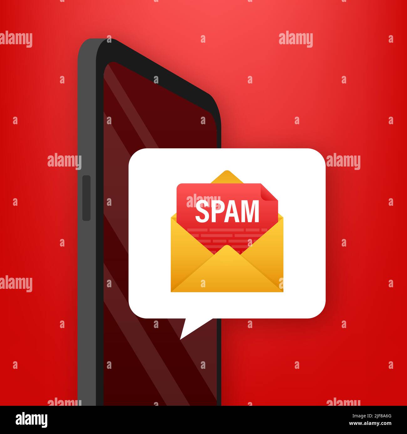 No spam. Spam Email Warning. Concept of virus, piracy, hacking and ...