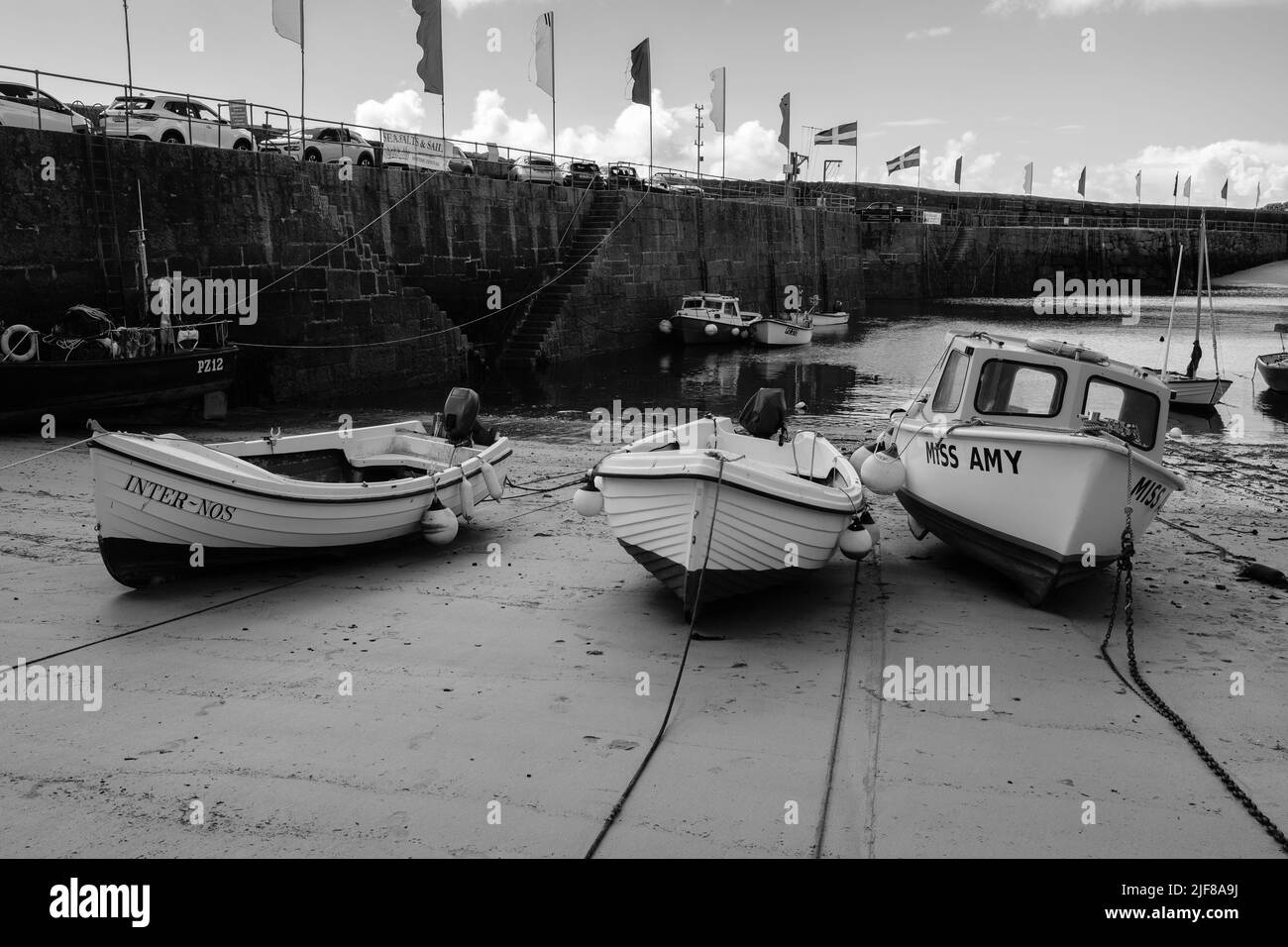View of Mousehole, Cornwall on a sunny June morning Stock Photo - Alamy