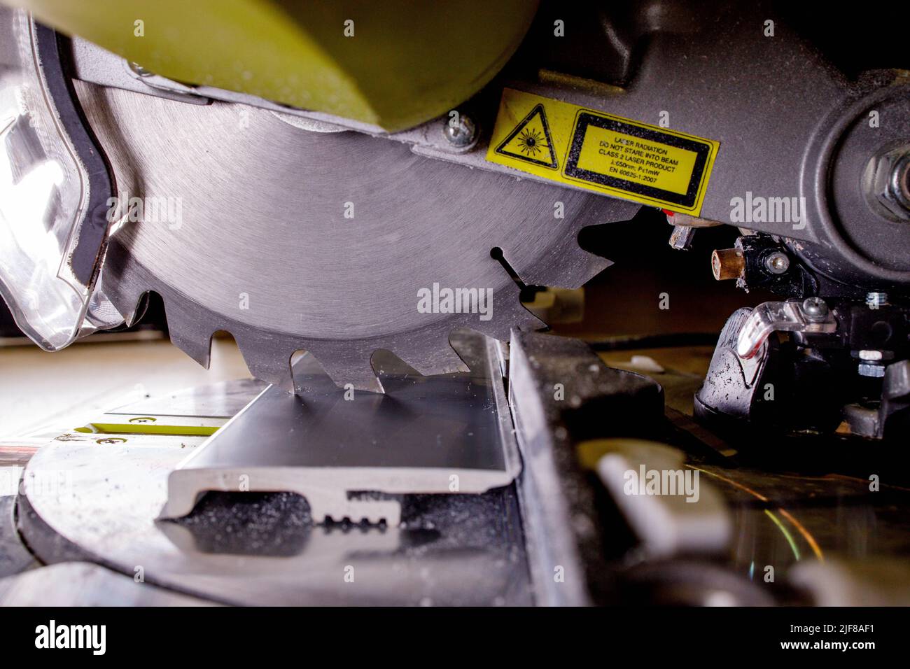 The circular saw cuts the plinth. Tool for repair work Stock Photo - Alamy