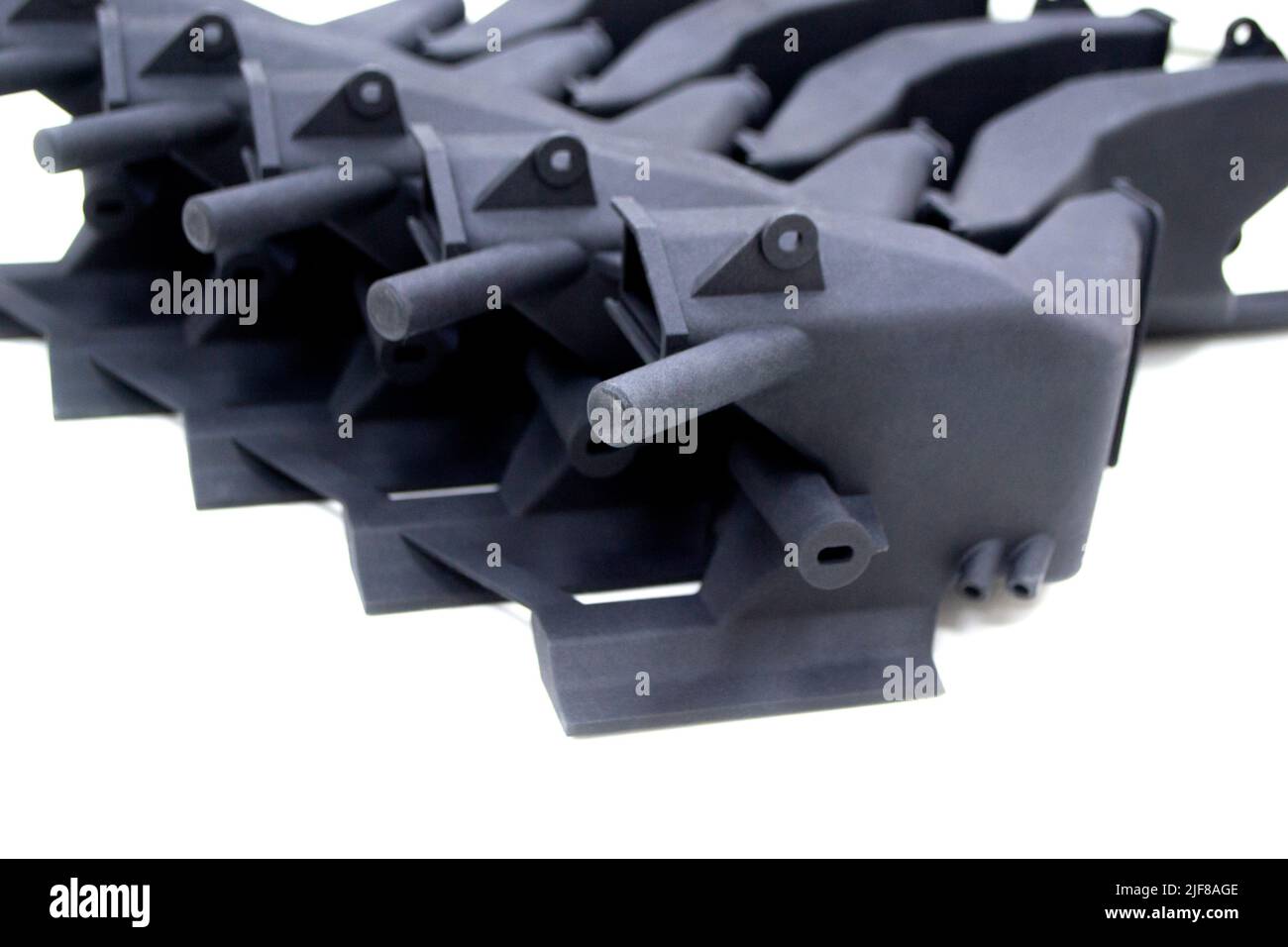 Models printed on 3D printer isolated on white background. Objects ...