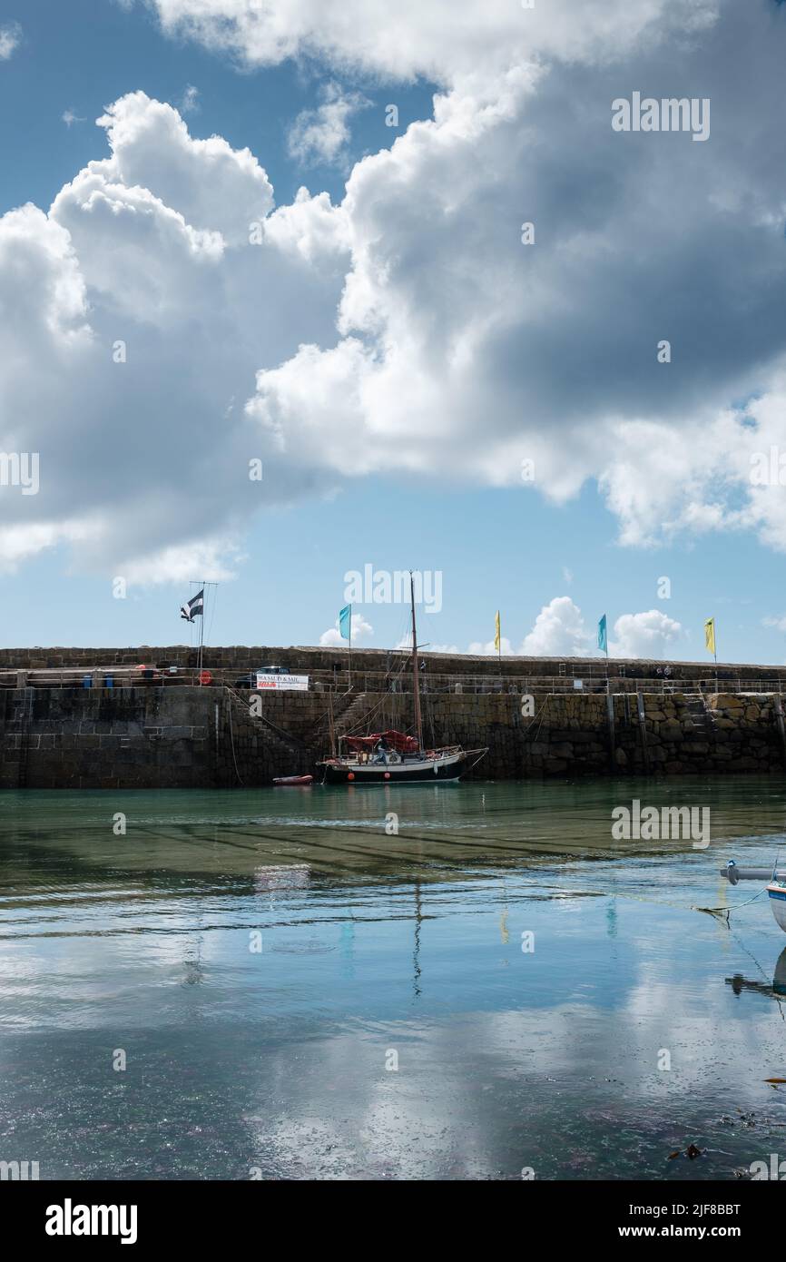 View of Mousehole, Cornwall on a sunny June morning Stock Photo - Alamy