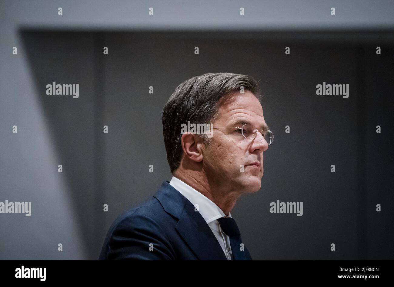 2022-06-30 21:52:37 THE HAGUE - Prime Minister Mark Rutte during a ...