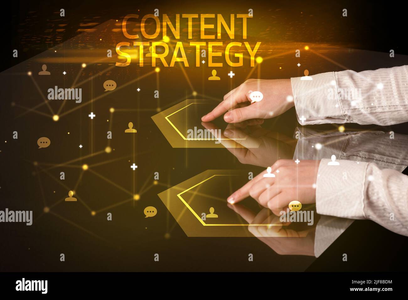 Navigating social networking with social icons Stock Photo - Alamy