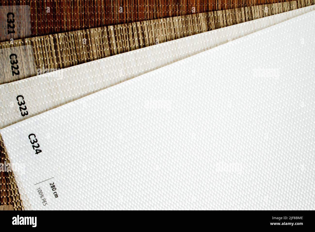 Catalog of different shades of fabric colors. Variety of color of dense ...