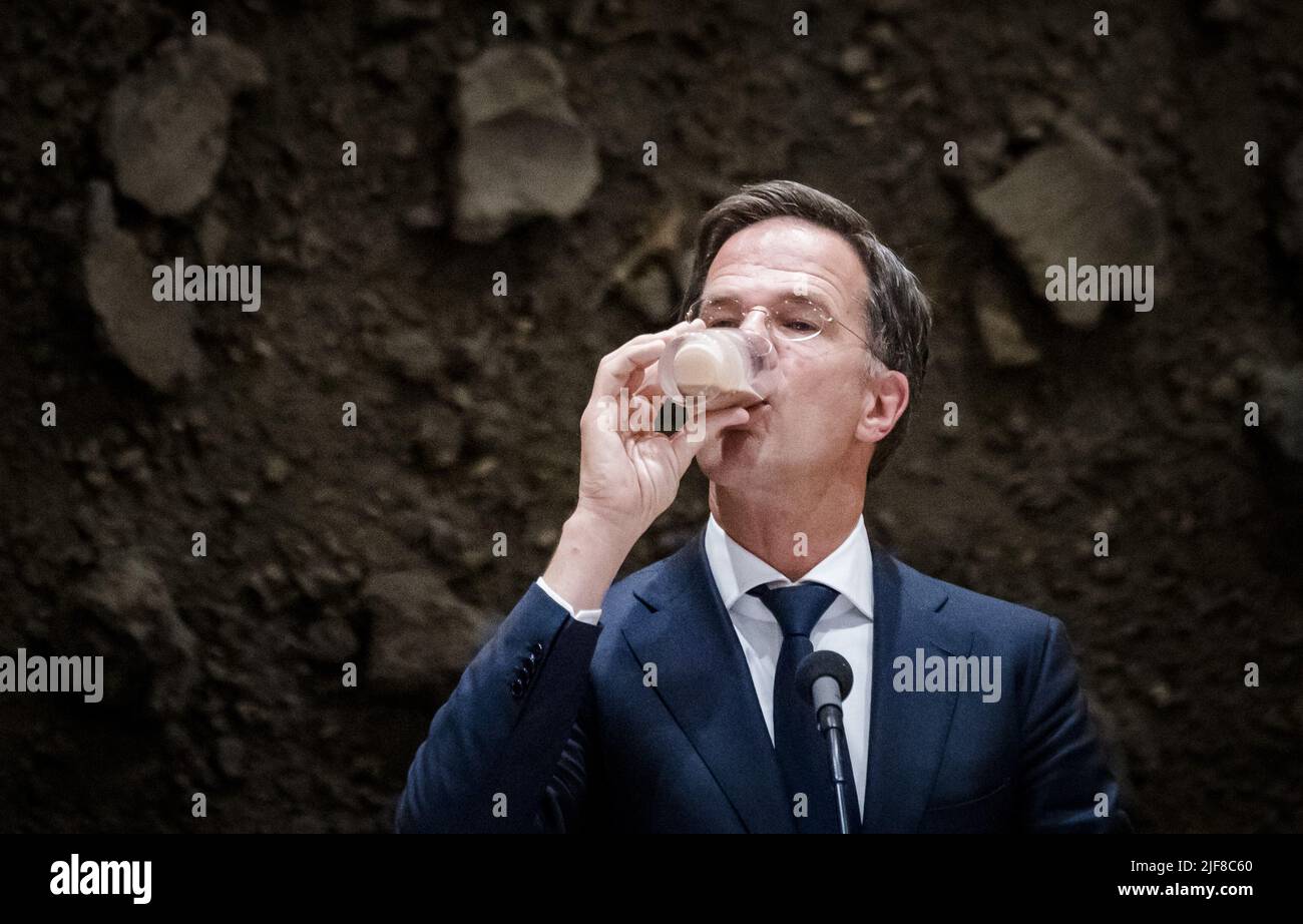 2022-06-30 21:54:43 THE HAGUE - Prime Minister Mark Rutte during a ...