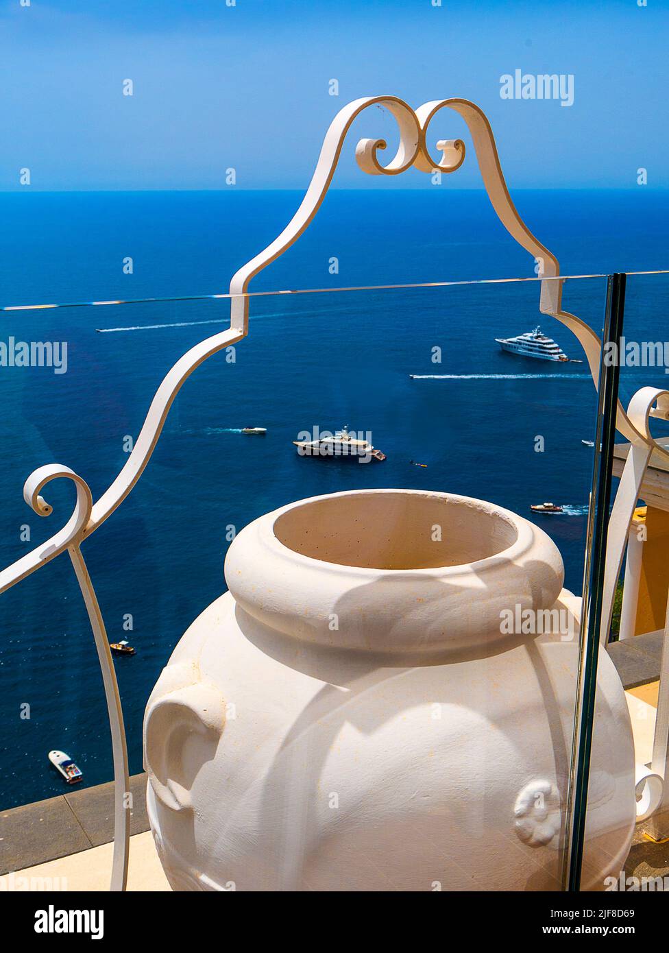 Restaurant above the sea in Capri town Italy Stock Photo - Alamy