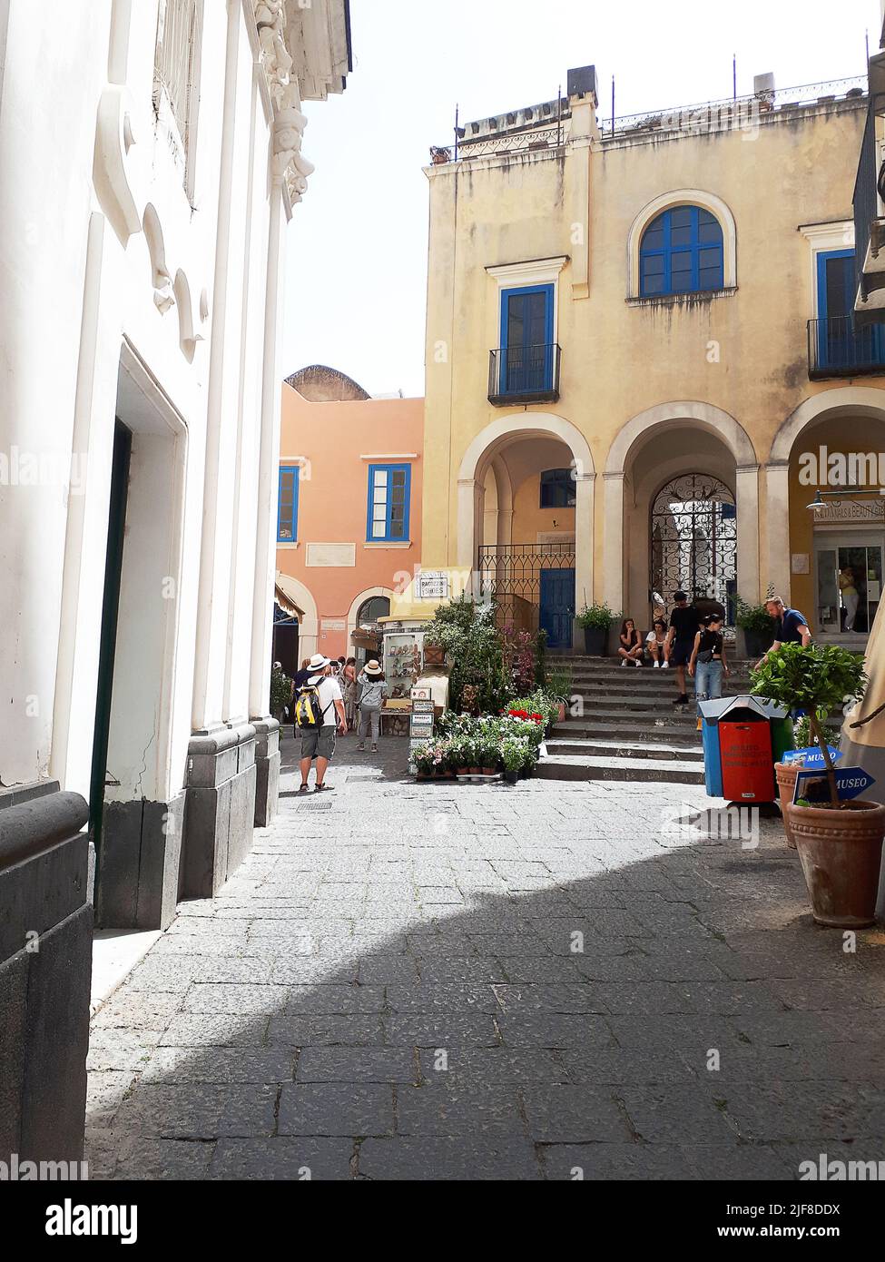 Sights in the ancient backstreets in Capri Town Italy Stock Photo - Alamy