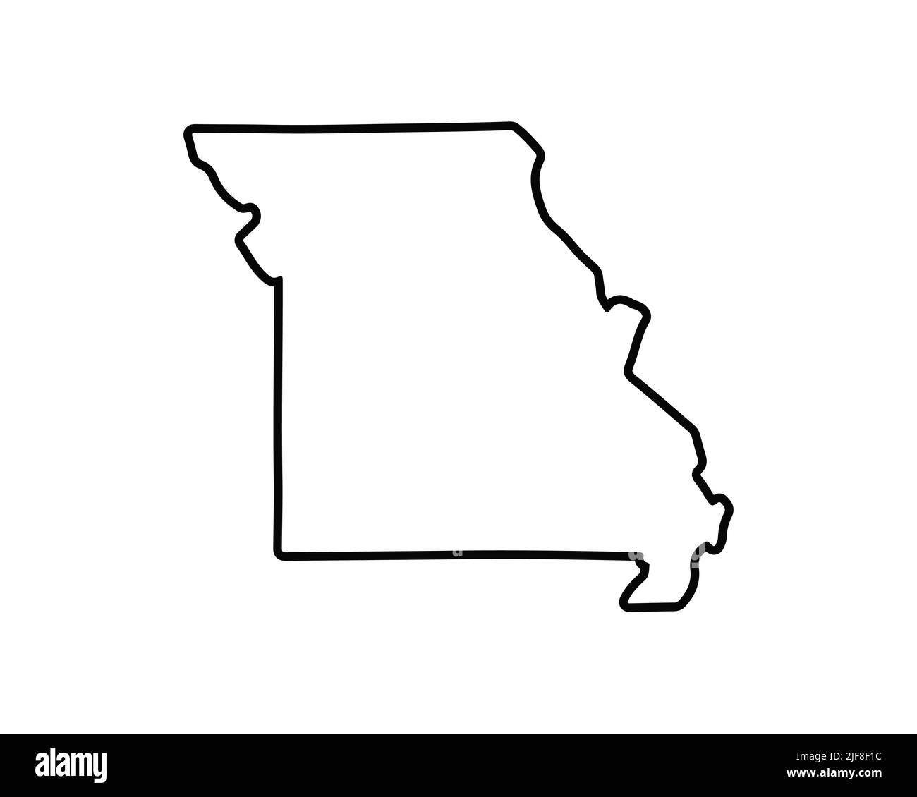 Missouri state map hi-res stock photography and images - Alamy