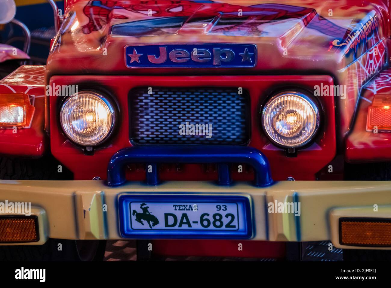 digital art jeep fairground ride Stock Photo - Alamy