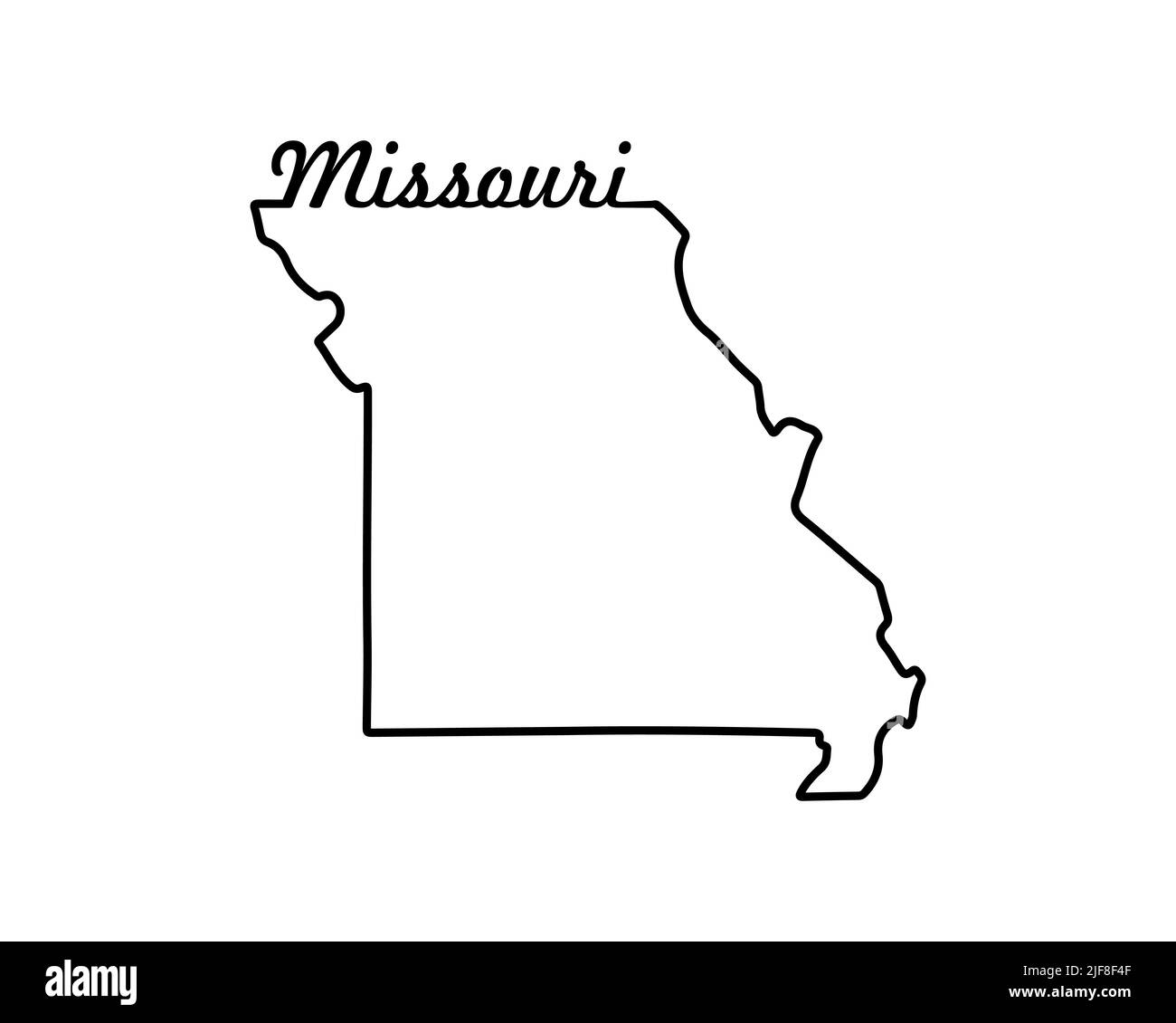 Missouri state map hi-res stock photography and images - Alamy