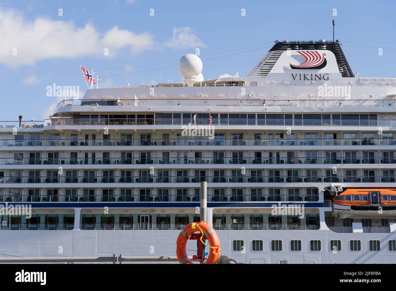 London UK, 26th June 2022. Viking Mars cruise ship to leave tonight ...