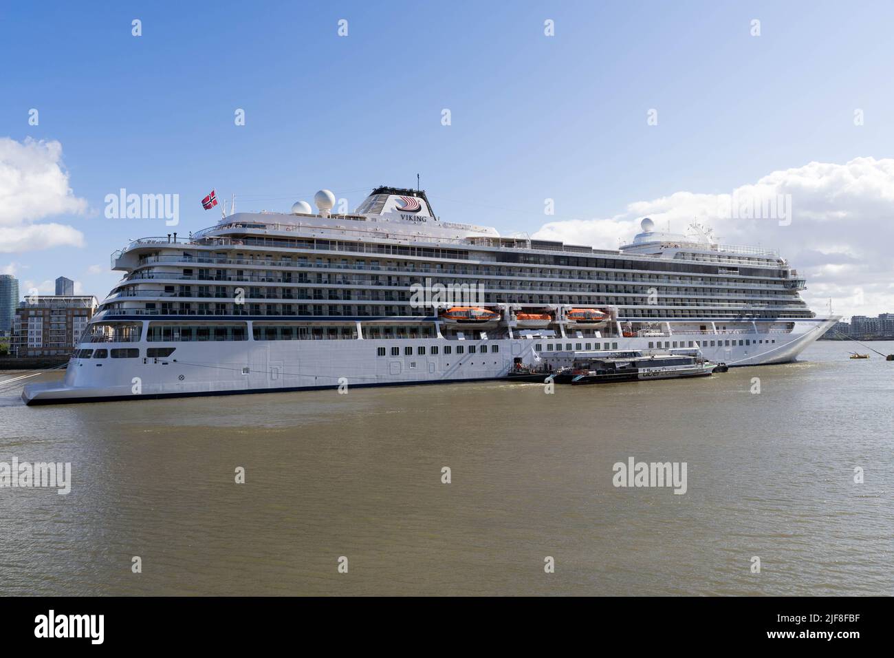 London UK, 26th June 2022. Viking Mars cruise ship to leave tonight ...