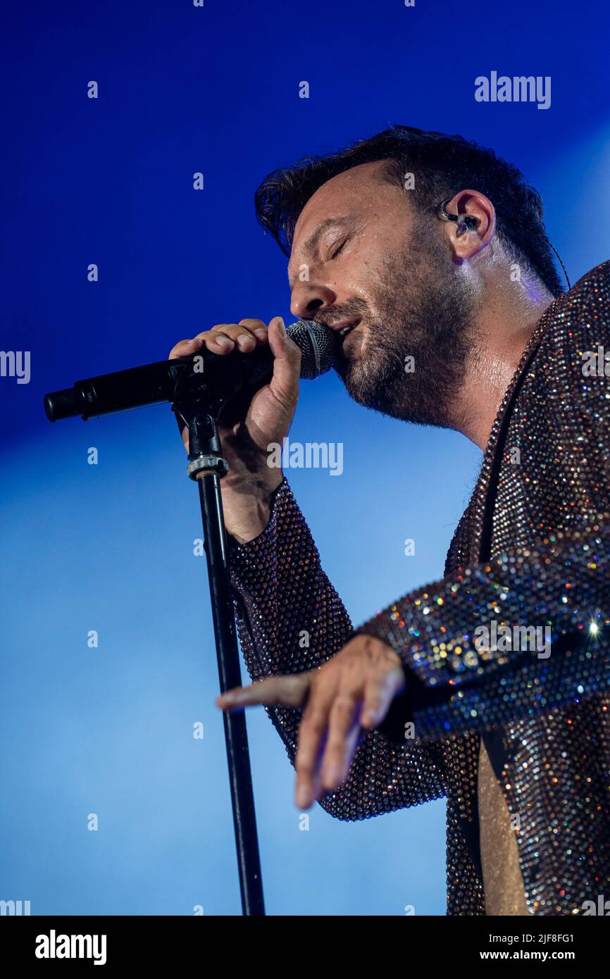 The Italian singer Cesare Cremonini performs live on stage at the ...