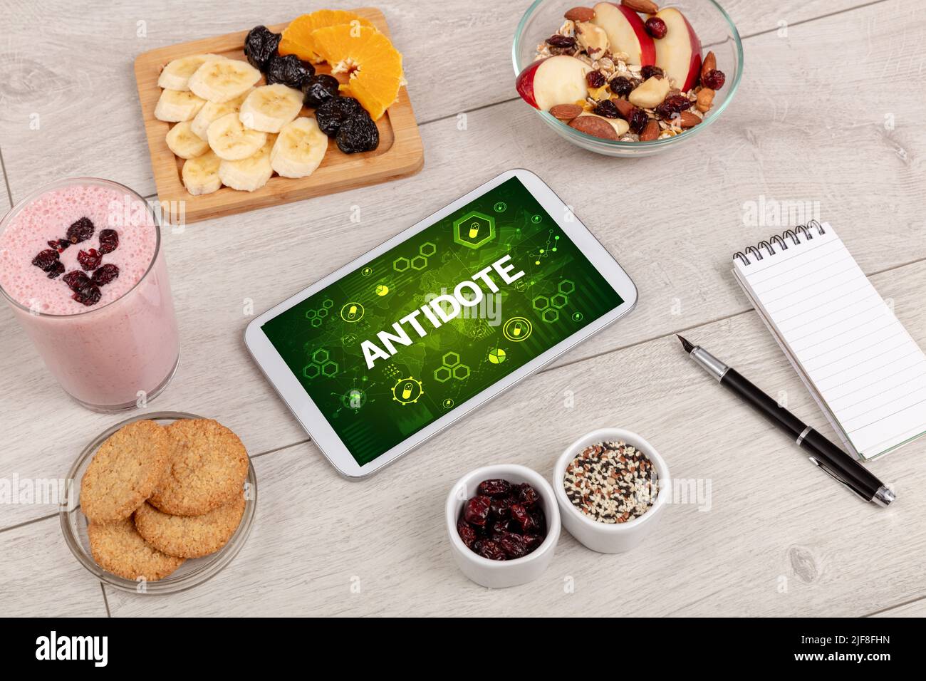 Healthy Tablet Pc compostion, immune system boost concept Stock Photo ...